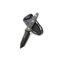 Microtech Socom Alpha Mini TE DLC CF Handles Full Serrated 3.75in Fixed ...