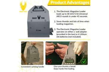 Angry Stag EZ Load AR15 Universal 223/5.56 Magazine Loader AG-15ARLDR